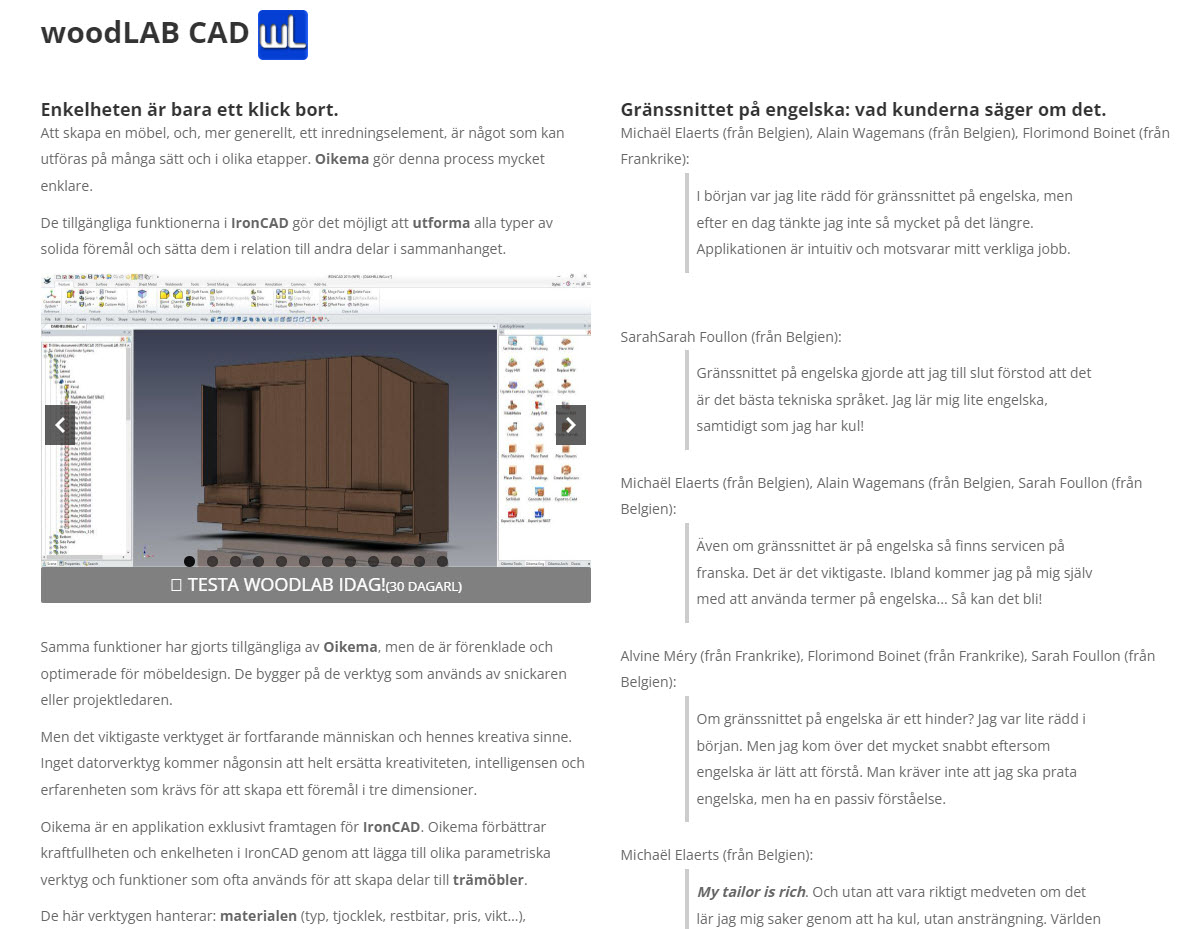 IronCAD Parametrisk CAD-programvara för formgivning snickare | woodLAB ...